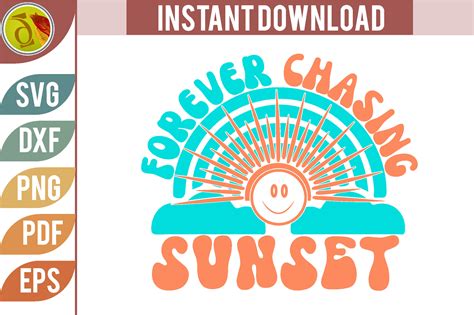 Forever Chasing Sunset Retro Design Graphic By Iadesigner6929