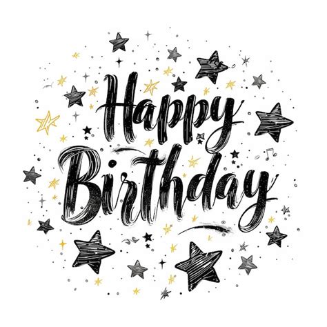 Happy Birthday Lettering Text Vector Illustration Birthday Greeting