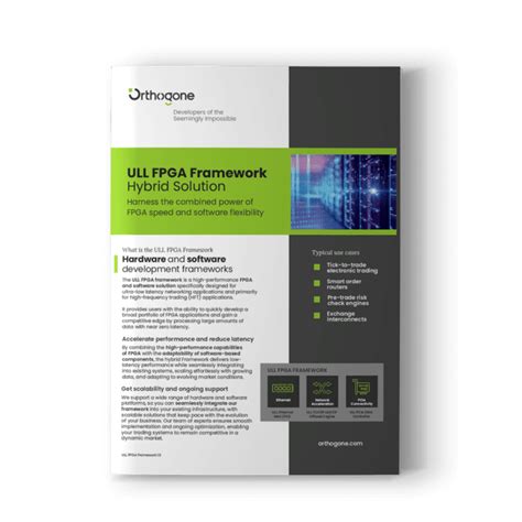 Ull Fpga Framework Enabling Ultra Low Latency Orthogone