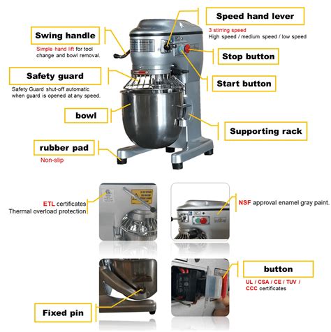 Planetary Cake Mixer 10 Liter Bread Dough Mixer Baking Equipment