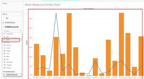 Create Tableau Combination Chart