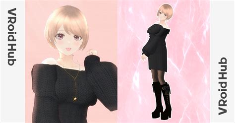 オフショルニットワンピース 確認用 Vroid Hub