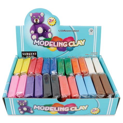Sargent Art Non Hardening Modeling Clay Assorted Colors Set Of 24