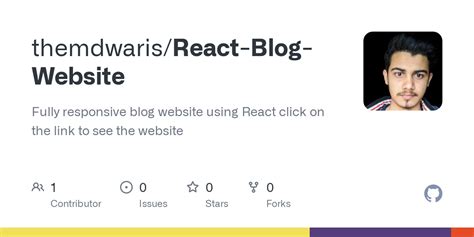 Github Themdwarisreact Blog Website Fully Responsive Blog Website Using React Click On The