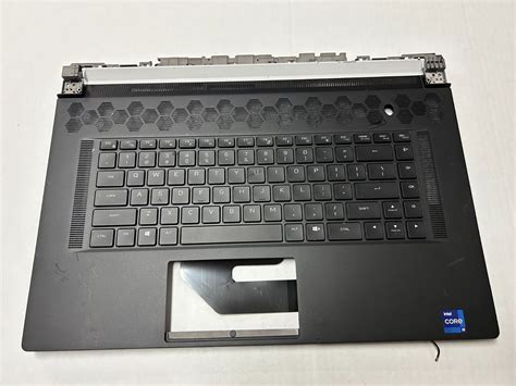 Used Genuine Dell Alienware X17 R1 R2 Palmrest US Backlit Keyboard