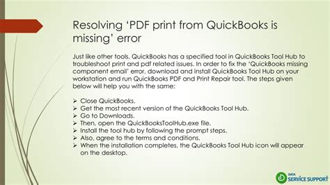 Ppt A Quick Guide To Know All About Quickbooks Missing Component Pdf Powerpoint Presentation