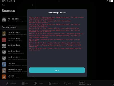Help Getting This Error When Attempting To Install Any Repos Ipad