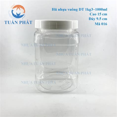 12 Hũ Nhựa Vuông Duy Tân 1kg3~1000ml Nắp Trắng Mã 016 Shopee Việt Nam