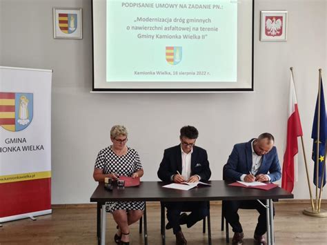 Kolejne drogi w Gminie Kamionka Wielka zostaną wyremontowane Podpisano