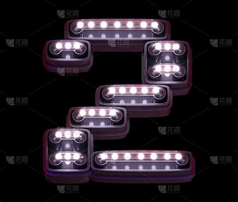 Led数码字体。白光。