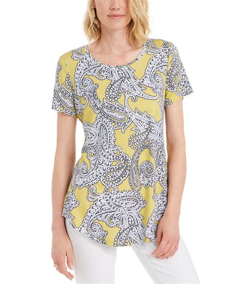 Jm Collection Plus Size Paisley Print Top Created For Macys Macys