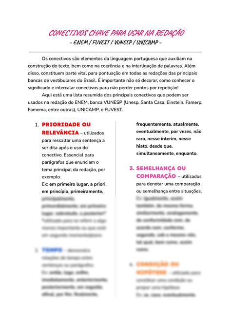 SOLUTION Conectivos Chave Para Usar Na Reda O Studypool