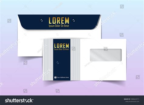 Envelope Dl Size Template International Standard Stock Vector Royalty Free 1989623711