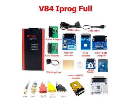 V84 Iprog Pro Programmer With Probes Adapters For In Circuit ECU