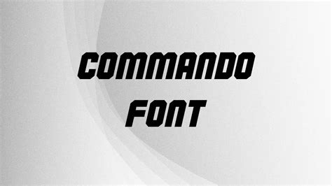 Commando Font Free Download