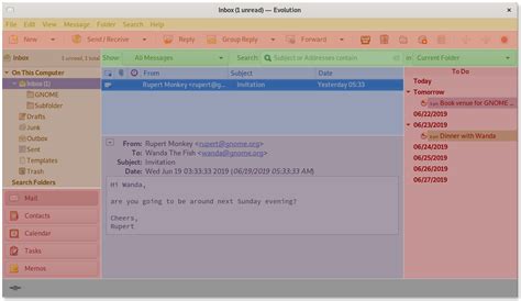 The Evolution Main Window