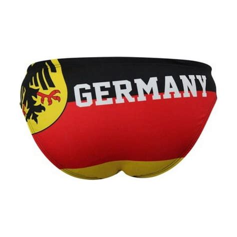Mens Swimsuit Brief Athletic Swimwear Germany Flag Water Polo