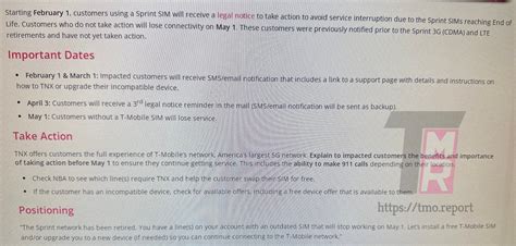T Mobile Is Reminding Holdout Sprint Customers To Switch To A T Mobile Sim Card By May St Or