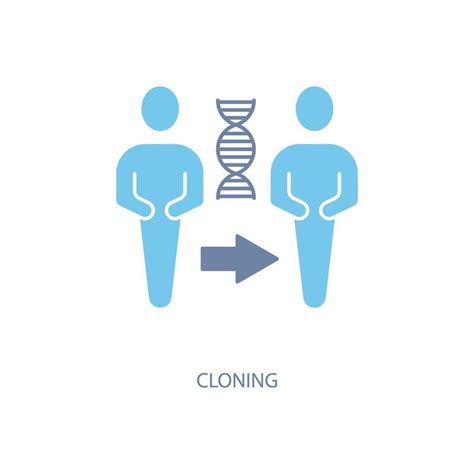 Cloning Concept Line Icon Simple Element Illustration Cloning Concept Outline Symbol Design