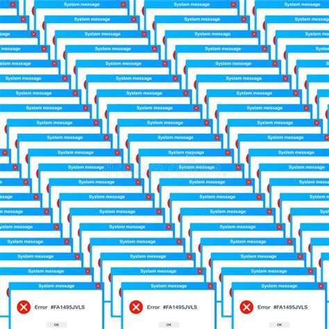 Vintage User Interface Critical Error Warning Message Stock Vector