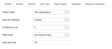 Help310 Menus Menu Item Article Archived Joomla Documentation