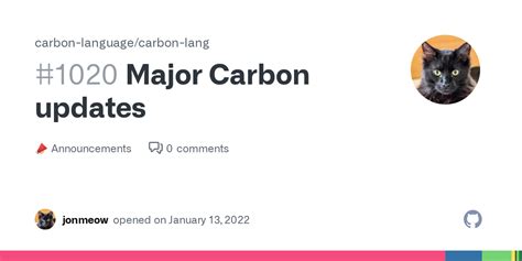 Major Carbon Updates · Carbon Language Carbon Lang · Discussion 1020