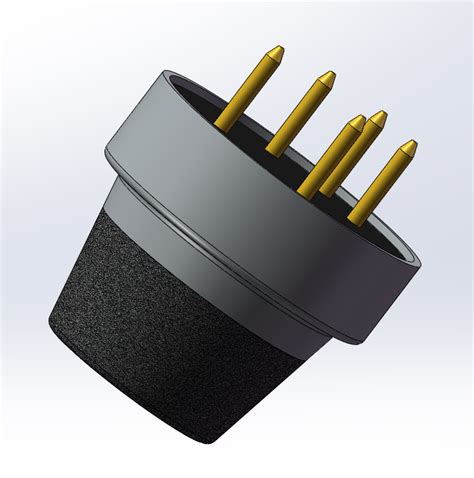 带防护罩的气体传感器 Solidworks 2018 模型图纸下载 懒石网