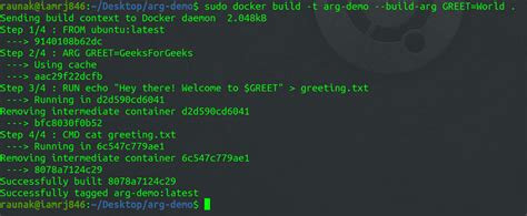 Docker Instruction ARG StackLima