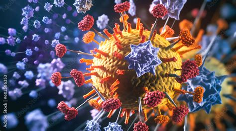 Computer Generated Image Of The Sars Cov 2 Virus Particle With A