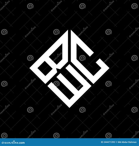 Bwc Letter Logo Design On Black Background Bwc Creative Initials