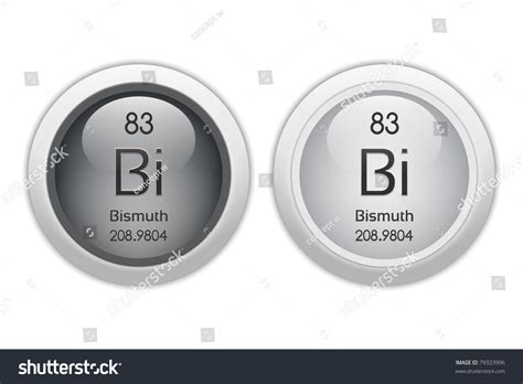 Bismuth Web Buttons Chemical Element With Atomic Number 83 It Is