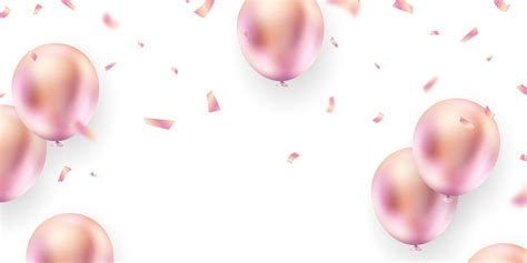 3d 핑크 풍선 디자인 배경 아름 다운 배너 일러스트 벡터 템플릿 풍선에 대한 스톡 벡터 아트 및 기타 이미지 풍선 3차원 형태 배경 주제 Istock