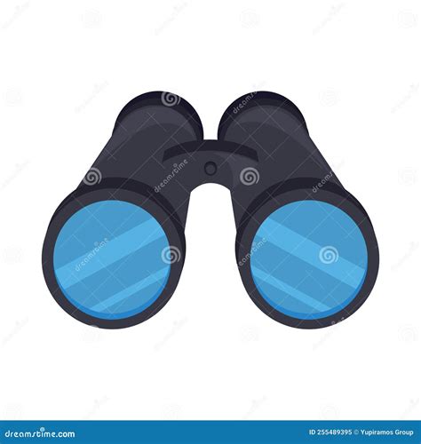 Icono Aislado De Binoculares Ilustración del Vector Ilustración de nearsighted aislado 255489395