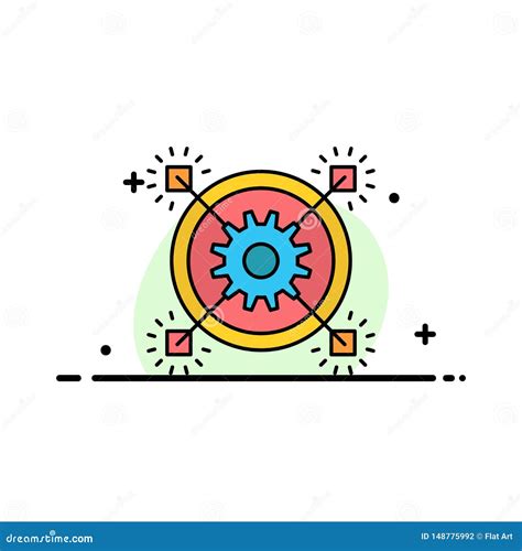 Marketing Business Idea Pertinent Gear Business Flat Line Filled