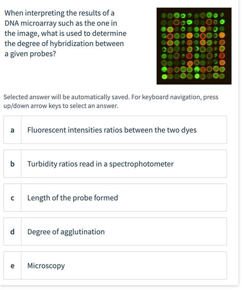 Solved When Interpreting The Results Of A DNA Microarray Chegg