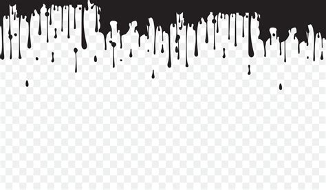 Paint Dripping Icon Current Drops Black Paint Flows Molten Texture