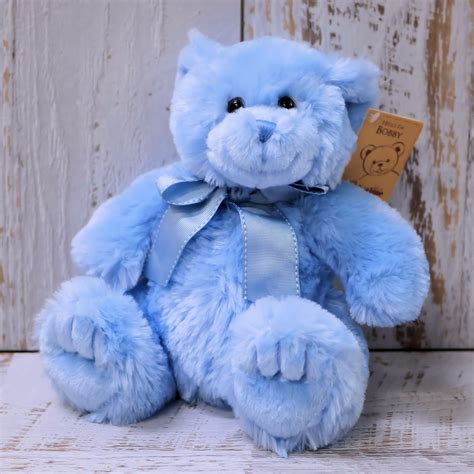 Medium Blue Teddy Bear Karinya Florist
