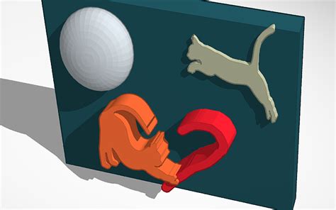 3d Design Playing Cat Tinkercad