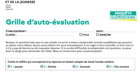 Harcèlement Scolaire Voici Le Questionnaire Anonyme Distribué à Tous