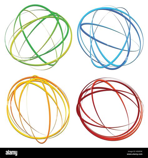 Circle Design Element With Random Oval Ellipse Shapes Stock Vector