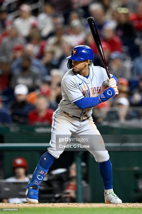 Francisco Lindor Of The New York Mets Bats Against The Washington