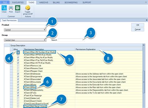 Task Permissions Security Groups Cch Software User Documentation