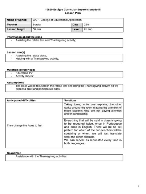 Lesson Plan 22 11 Pdf English As A Second Or Foreign Language Applied Linguistics
