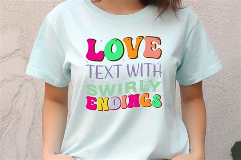 Love Text With Swirly Endings Graphic By Svg Bundlestore · Creative