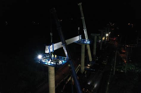 Metro De Panamá Inicia El Montaje De La Primera Viga En El Viaducto De