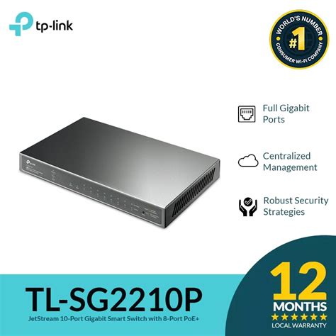 TP Link TL SG2210P Jetstream 10 Port Gigabit Smart Switch With 8 Port PoE Shopee Philippines