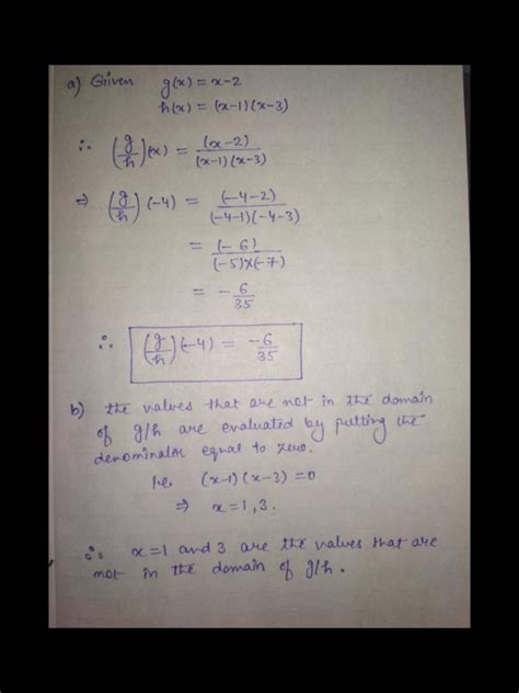 Suppose That The Functions G And H Are Defined As Follows G X X 2 Hx