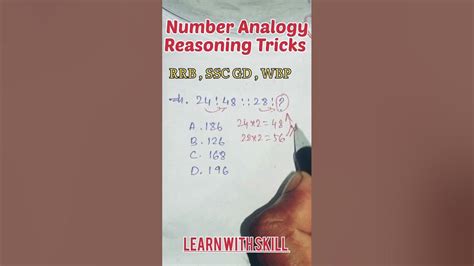 Number Analogy Reasoning Testshorts Youtube