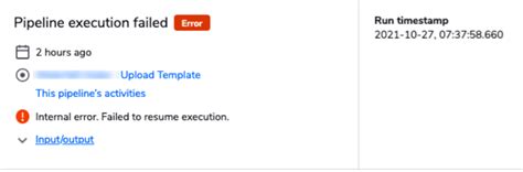 common pipeline errors quickbase help
