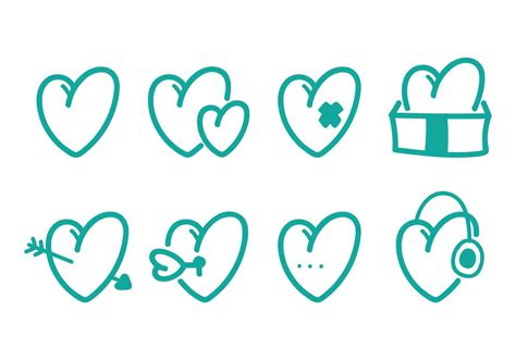 Heart Icon Set 104134 Vector Art At Vecteezy
